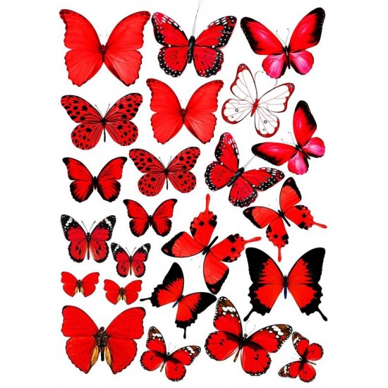 Valgomas paveiksliukas '' Raudoni drugeliai