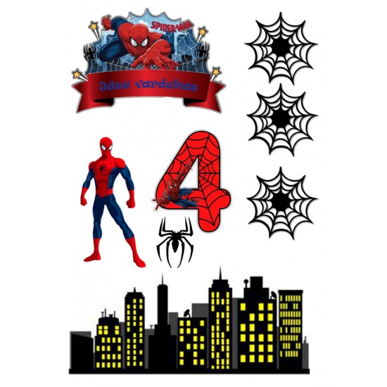 Valgomas paveiksliukas "Žmogus voras" figūrėlės. 4 metukai