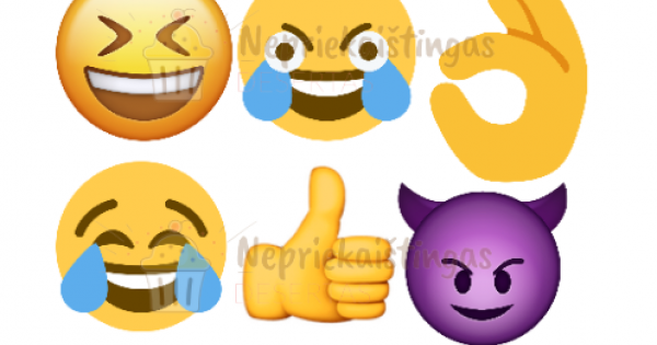 Valgomas paveiksliukas Emoji veidukai